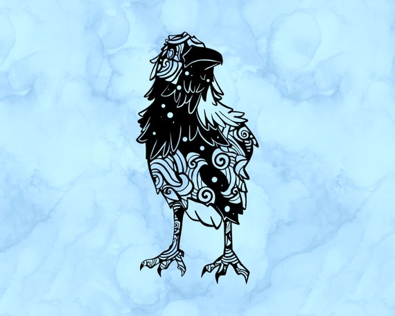 Raven Zentangle Decal - Etsy