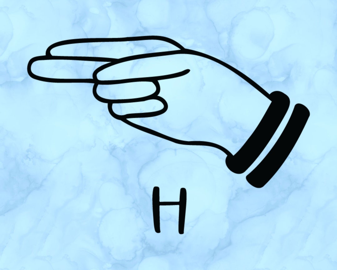 Sign Language Letter H Decal - Etsy