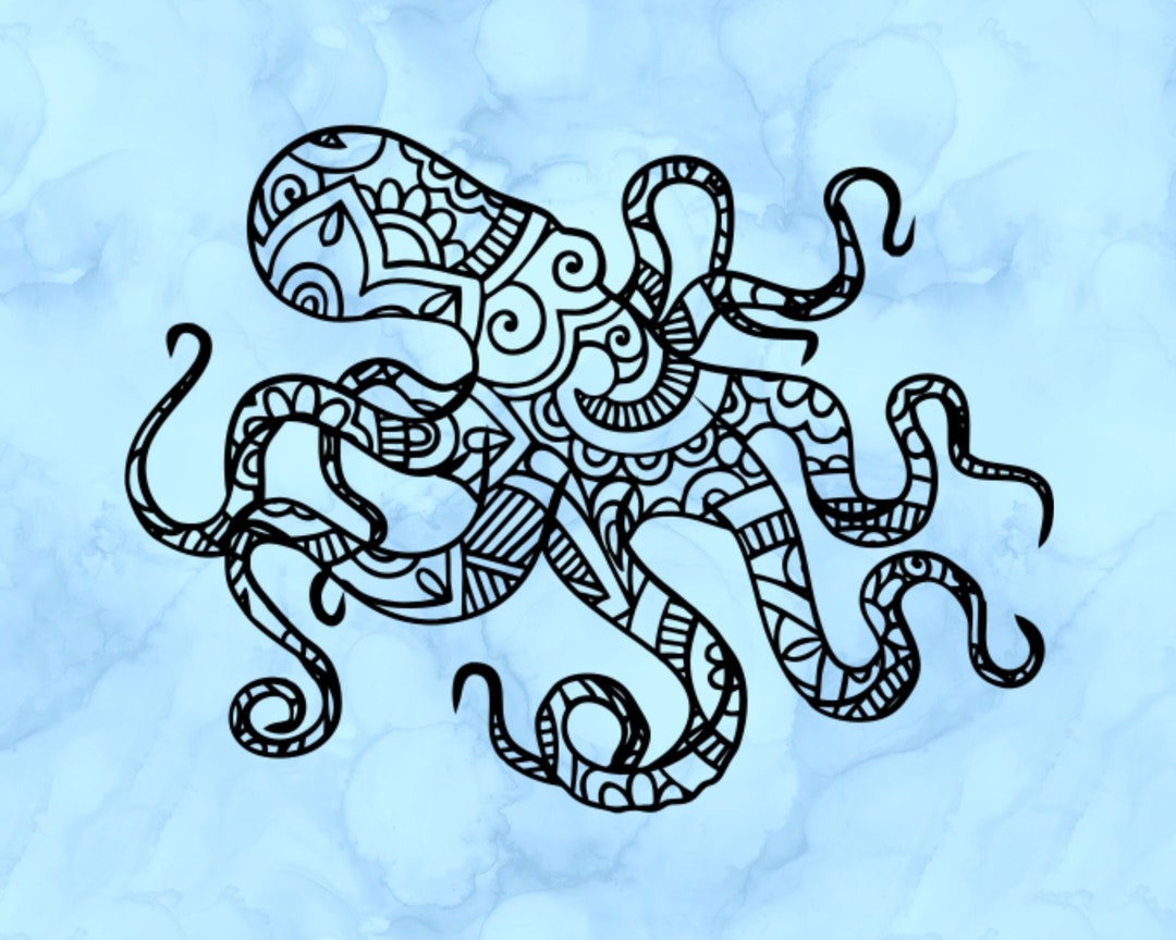 Octopus Zentangle Decal - Etsy