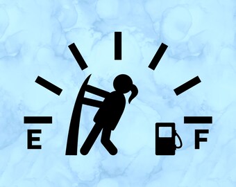 Almost Empty Gas Gauge Decal - Etsy