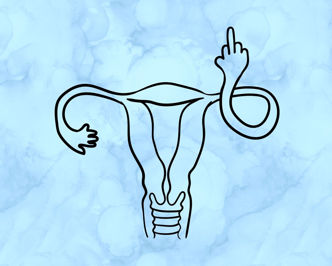 Uterus With Middle Finger Decal - Etsy