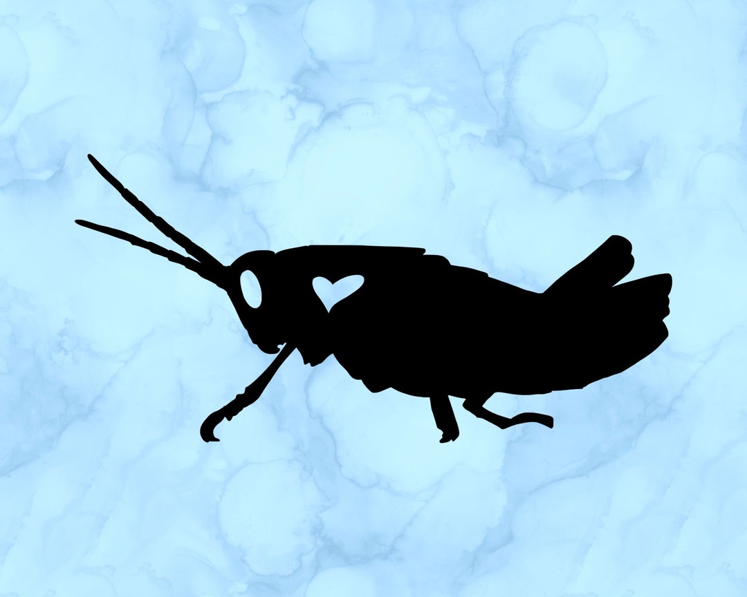 Grasshopper Heart Decal - Etsy