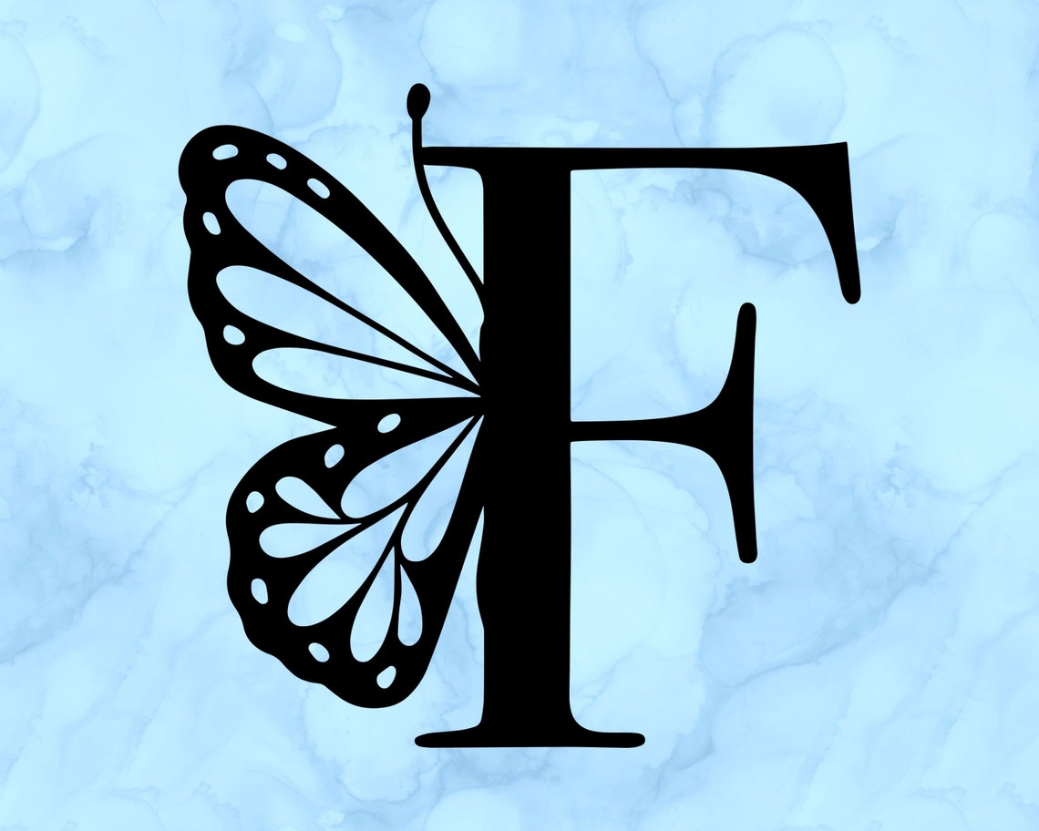 Butterfly Letter F Decal - Etsy