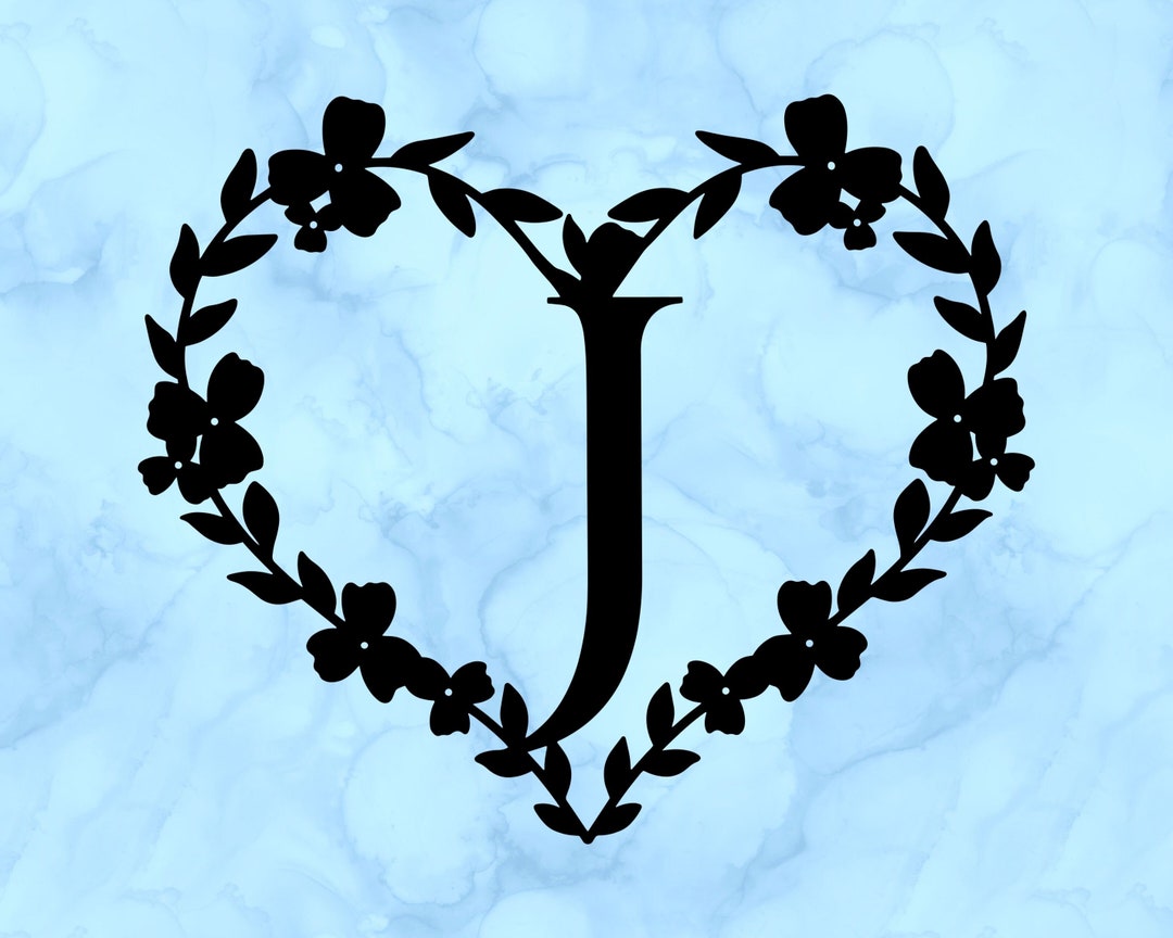 Heart Letter J Decal - Etsy