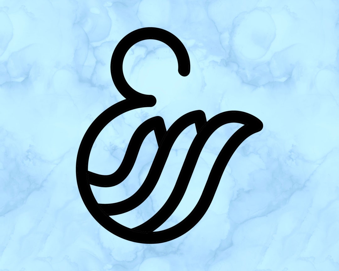 Swan Letter E Decal - Etsy