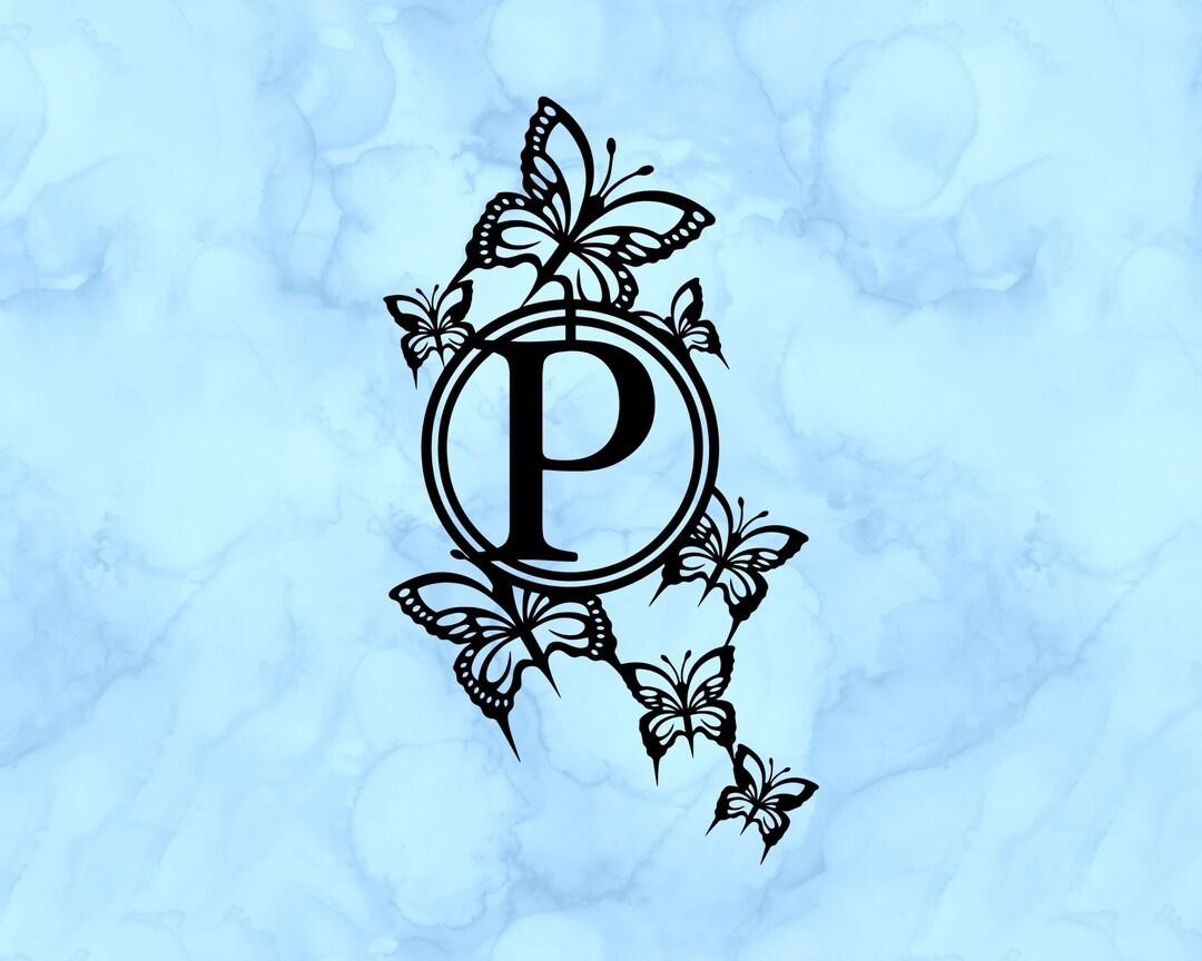 Butterfly Letter P Decal - Etsy