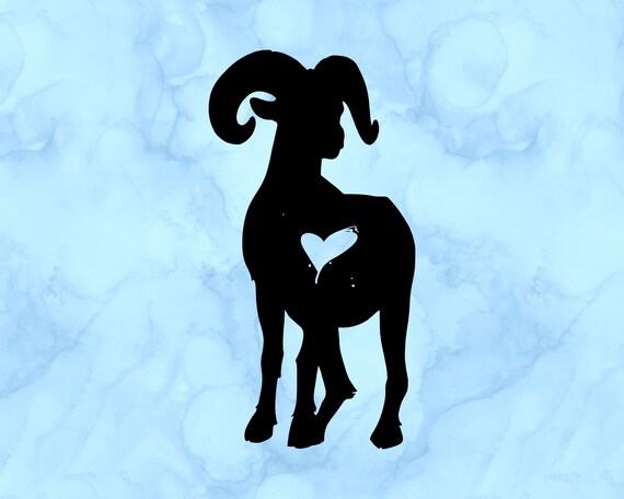 Ram Heart Decal - Etsy