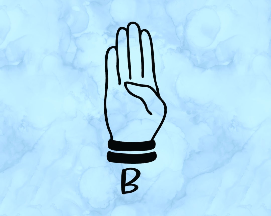 Sign Language Letter B Decal - Etsy