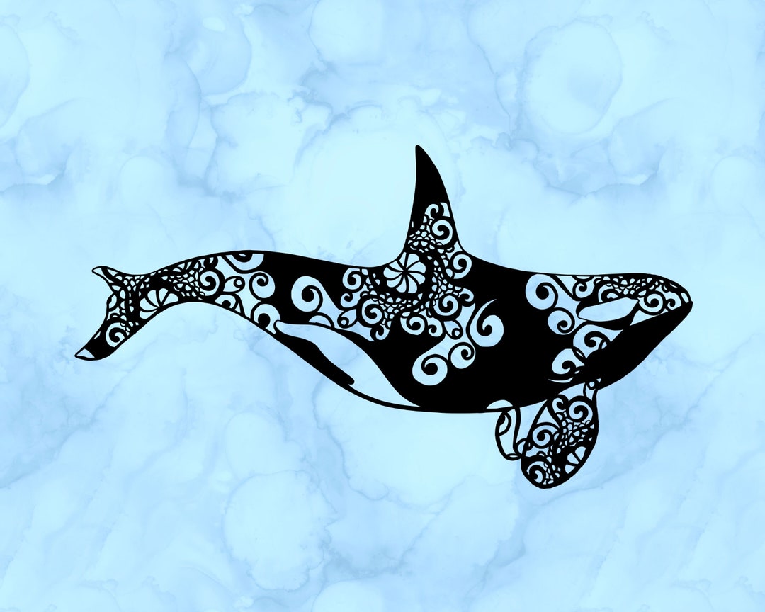 Orca Zentangle Decal - Etsy