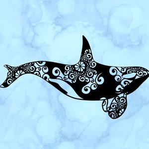 Orca Zentangle Decal - Etsy