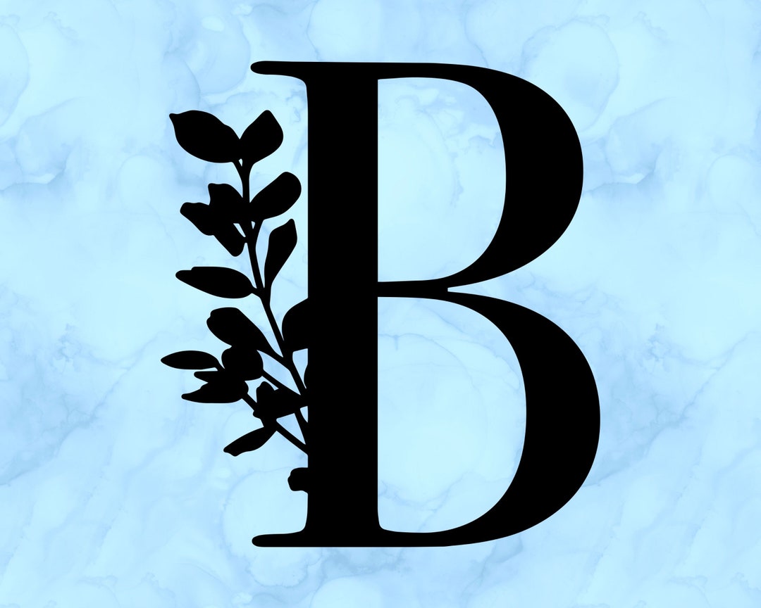 Foliage Letter B Decal - Etsy