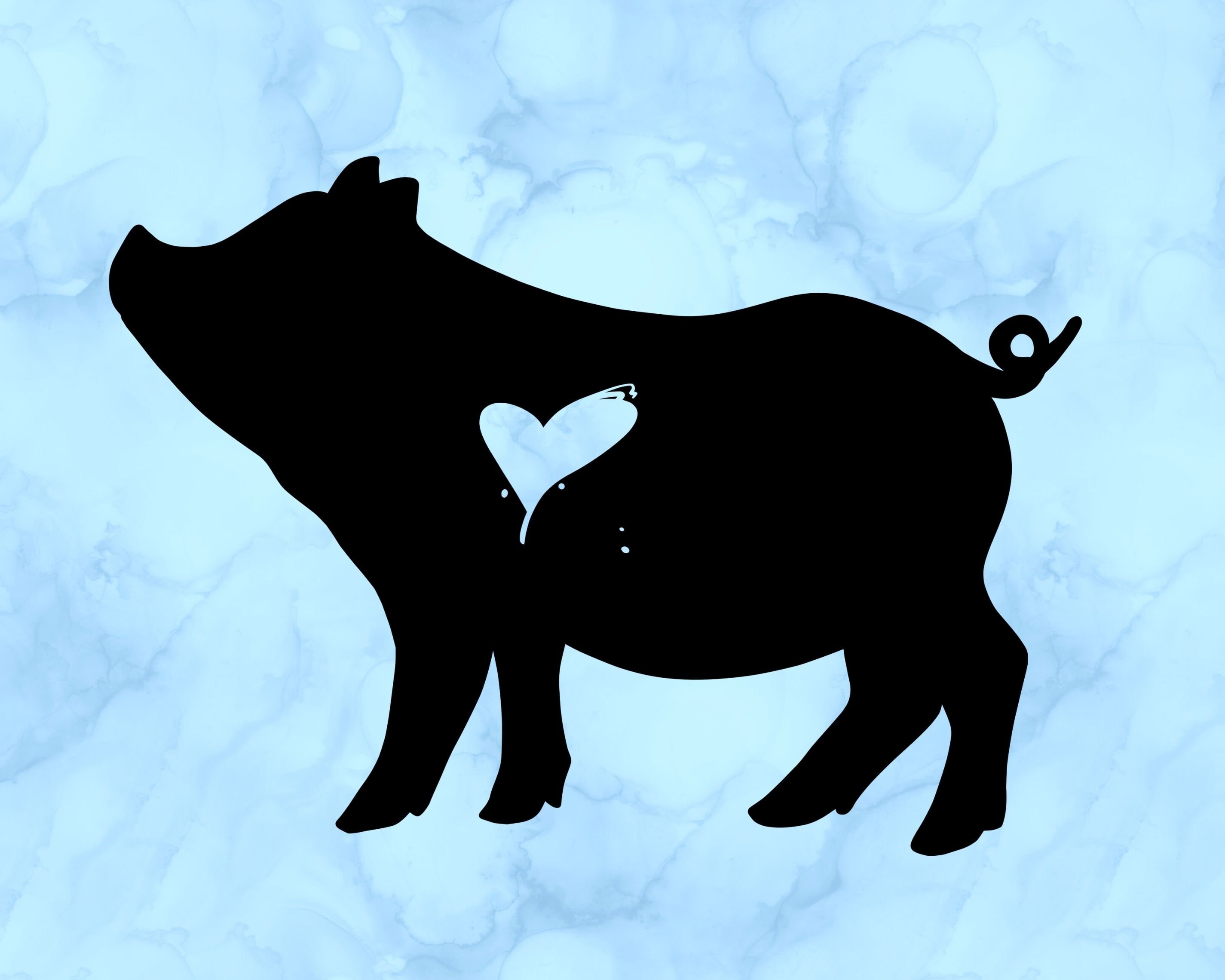 Pig Heart Decal - Etsy