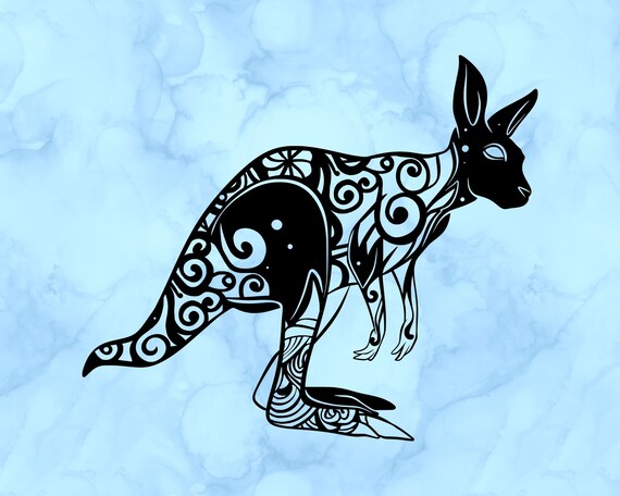 Kangaroo Zentangle Decal - Etsy