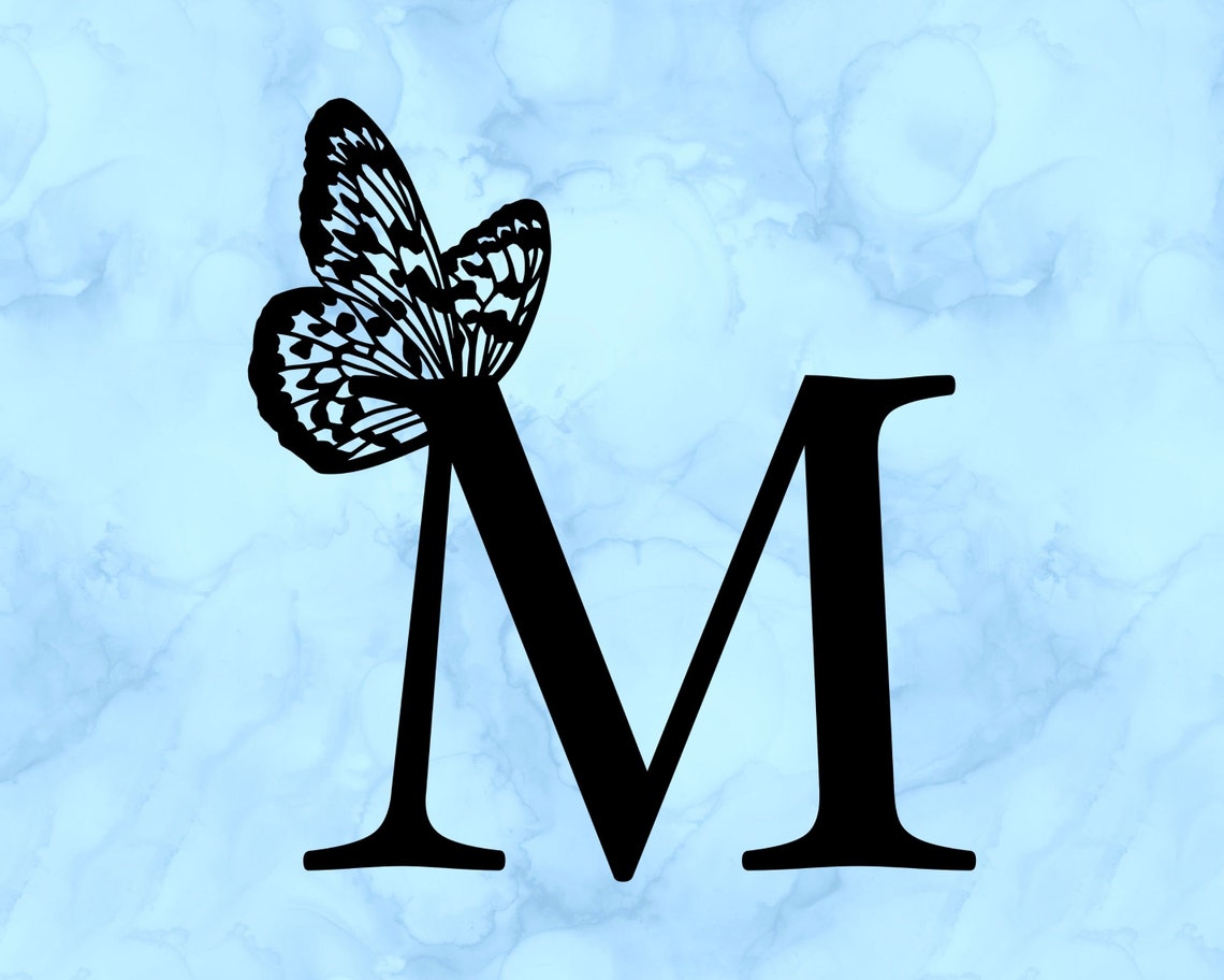 Butterfly Letter M Decal - Etsy