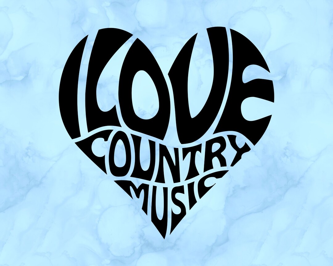I Love Country Music Decal - Etsy