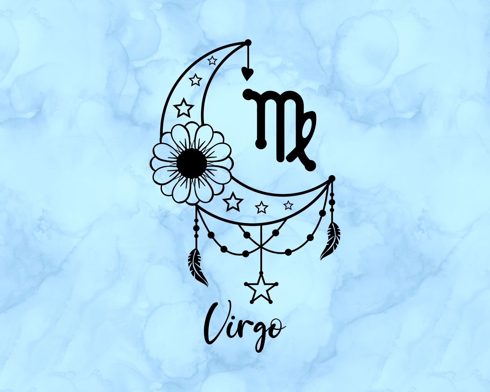 Virgo Moon Decal - Etsy