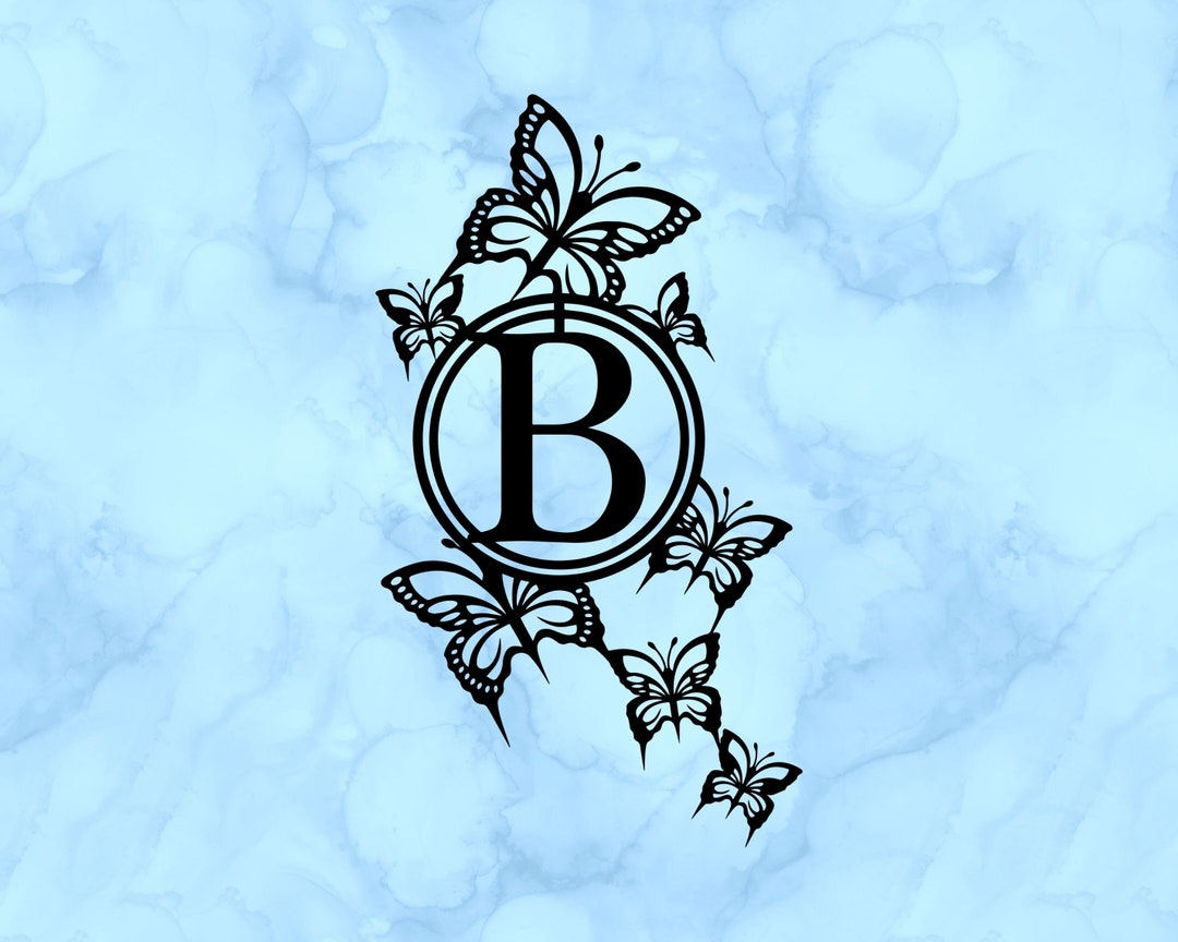Butterfly Letter B Decal - Etsy