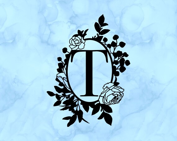 Paper & Party Supplies Stickers, Labels & Tags Floral letter T decal ...