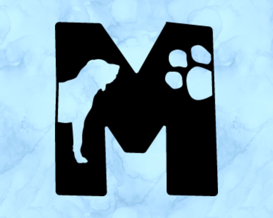 Dog Letter M Decal - Etsy