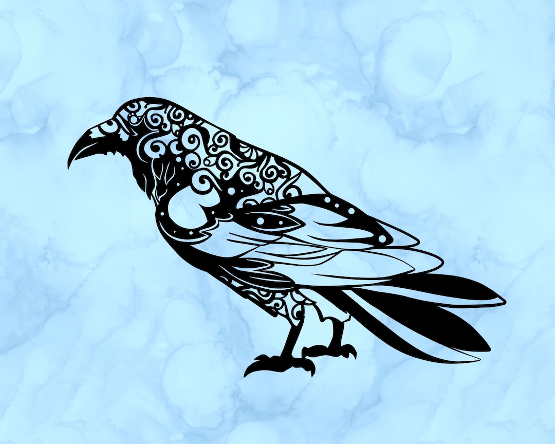 Raven Zentangle Decal - Etsy