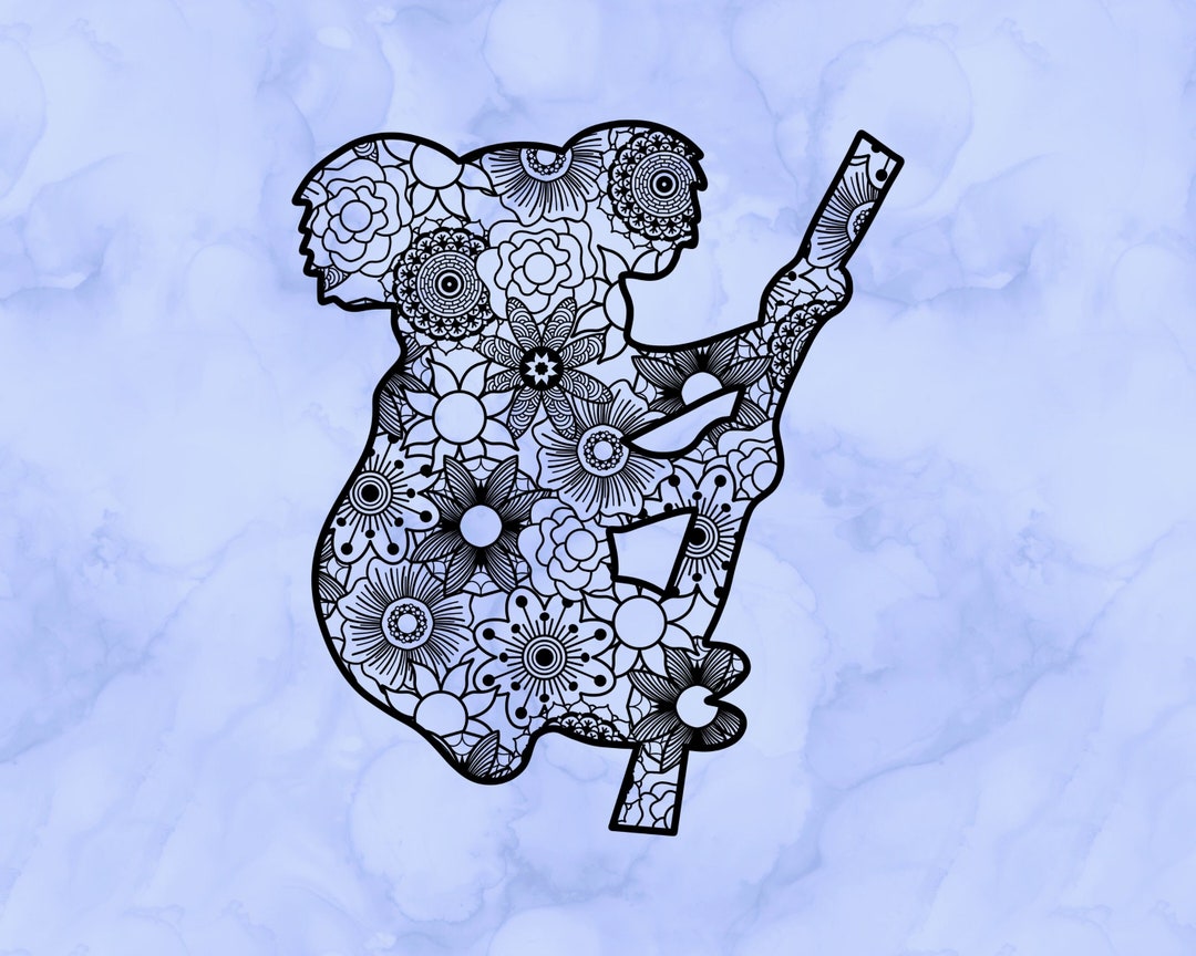 Koala Zentangle Decal - Etsy