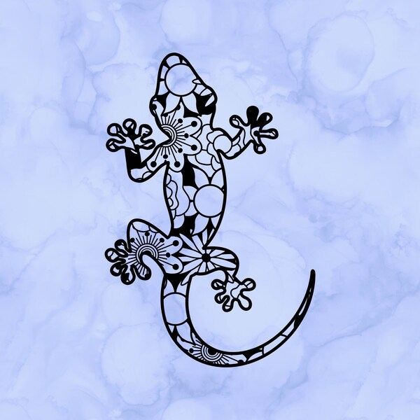 Zentangle Gecko - Etsy