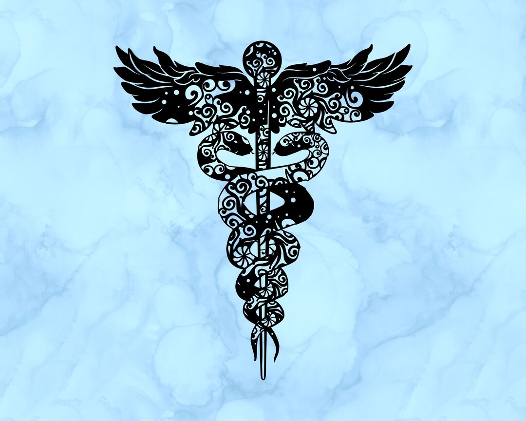 Caduceus Zentangle Decal - Etsy
