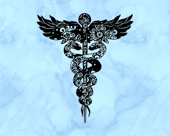 Caduceus Zentangle Decal - Etsy