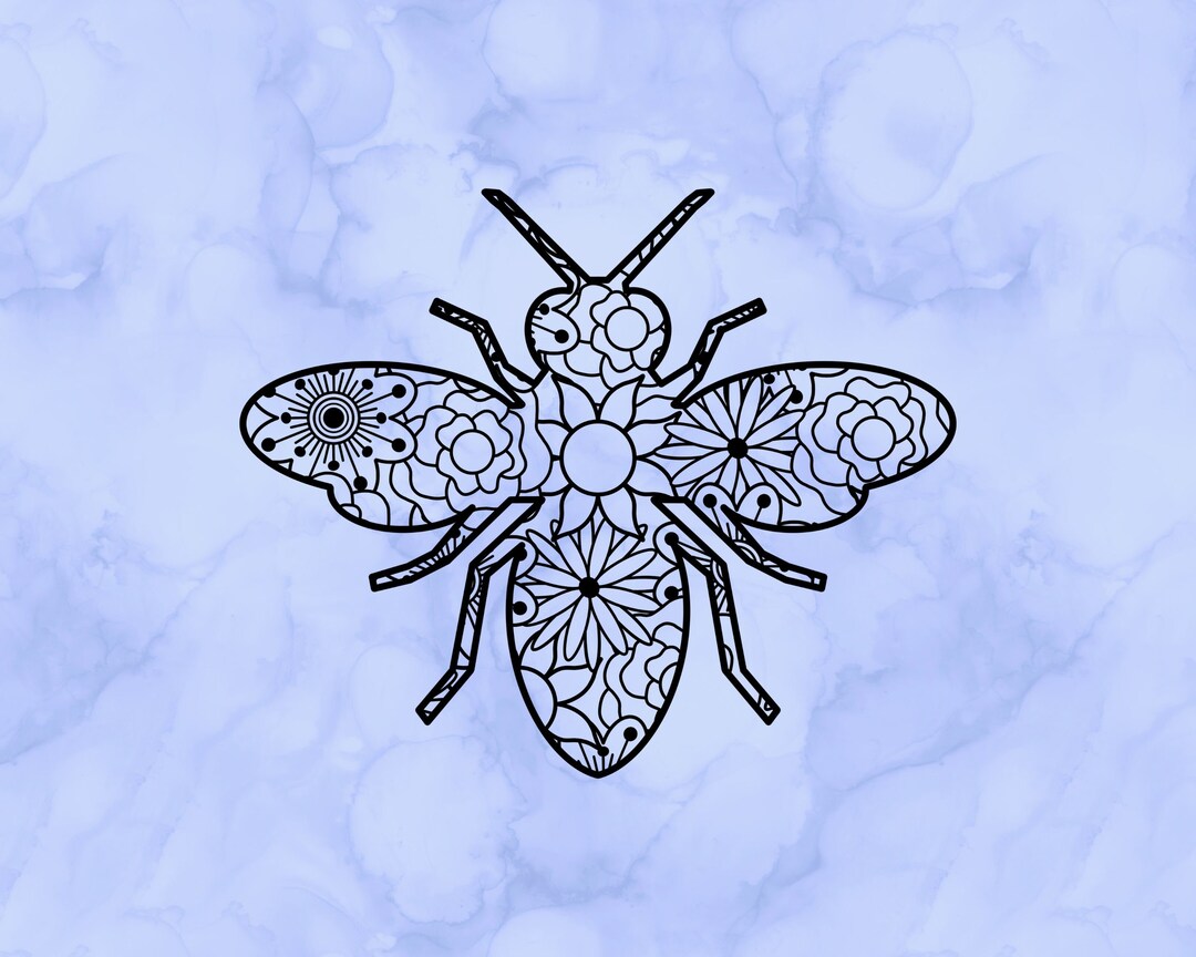 Bee Zentangle Decal - Etsy
