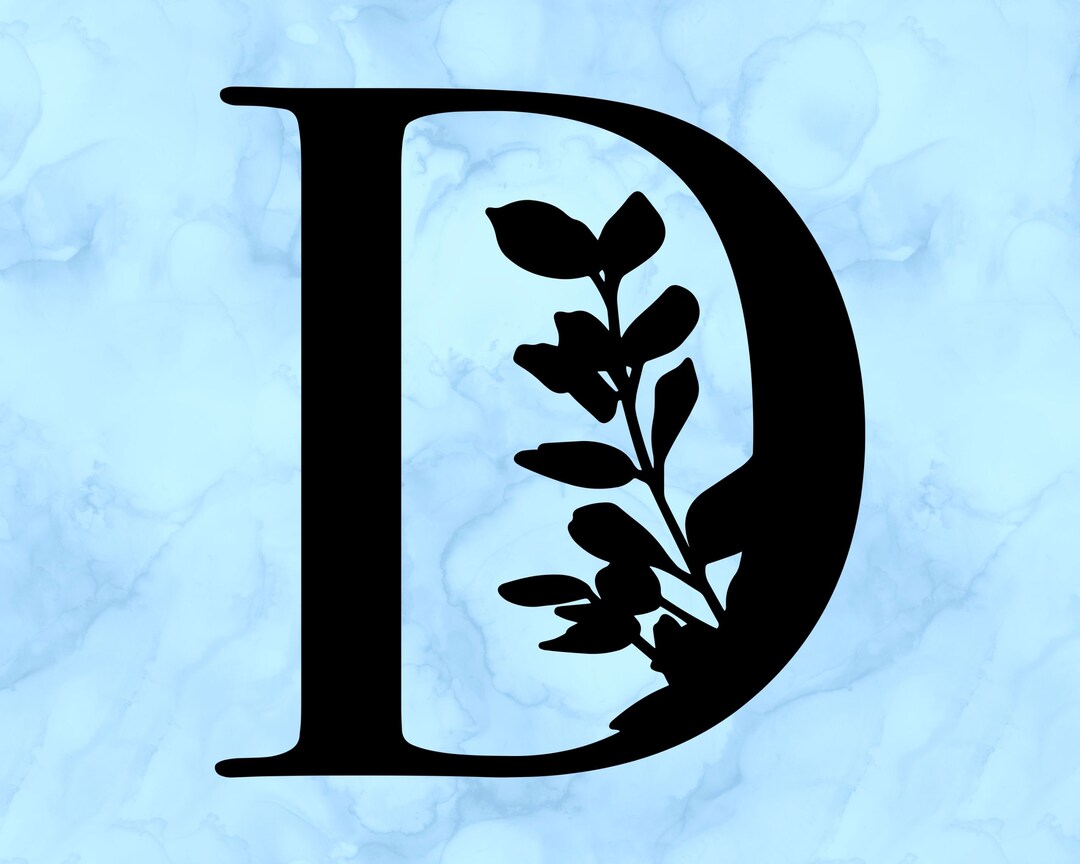 Foliage Letter D Decal - Etsy