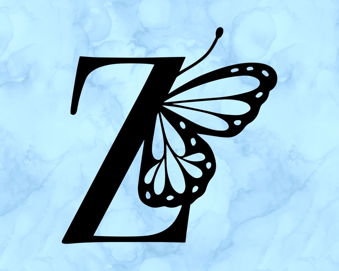 Butterfly Letter Z Decal - Etsy