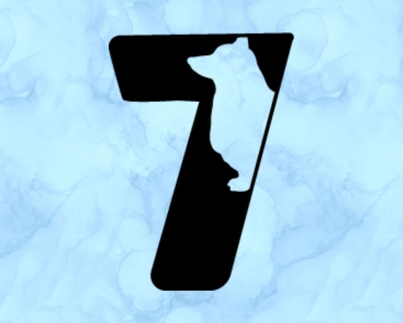 Dog Number 7 Decal - Etsy