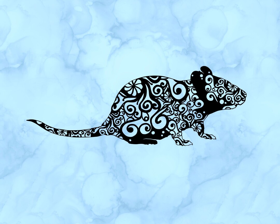 Rat Zentangle Decal - Etsy