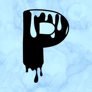 Drip Letter P Decal - Etsy
