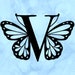 Butterfly Letter V Decal - Etsy