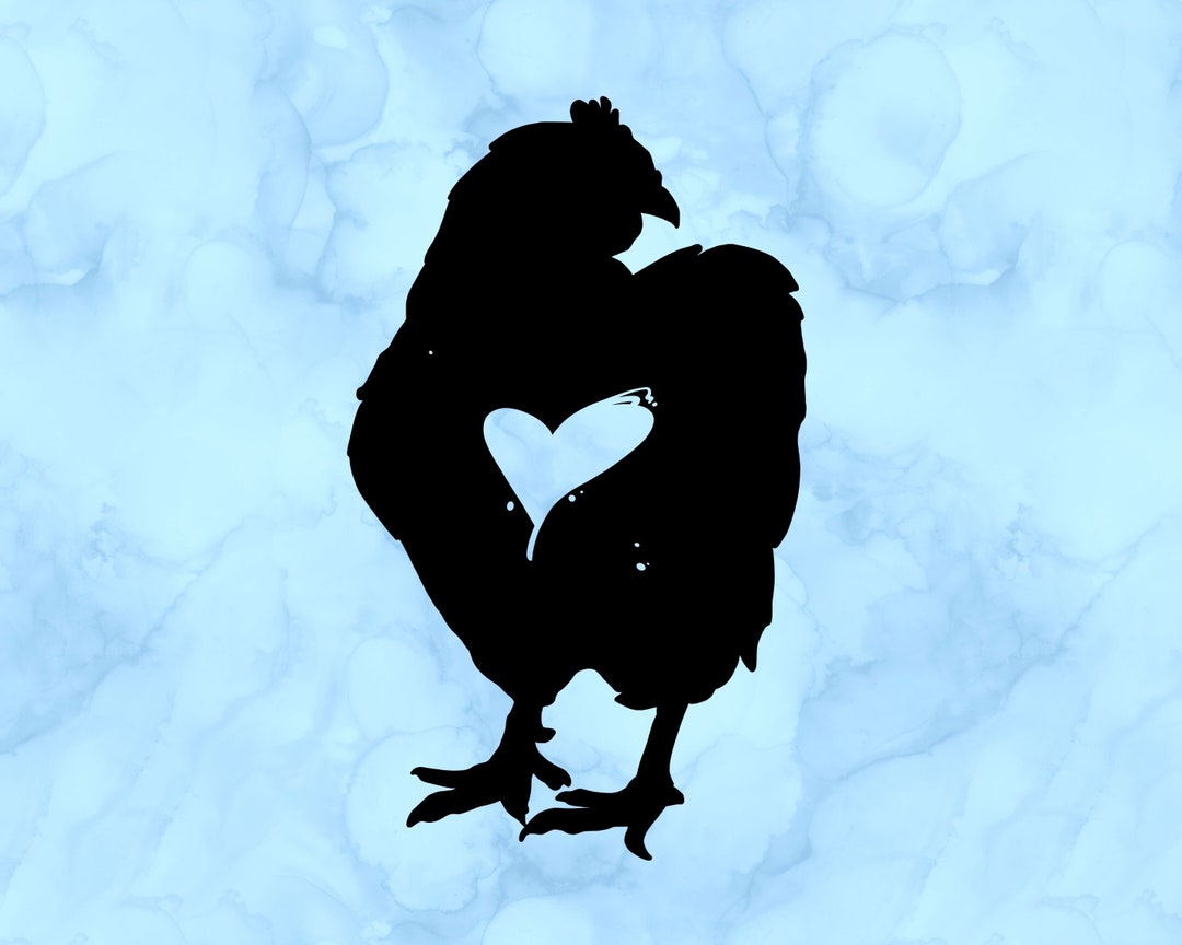 Calcomanía de corazón de pollo - Etsy España