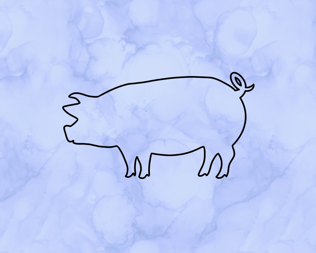 Pig Outline Decal - Etsy