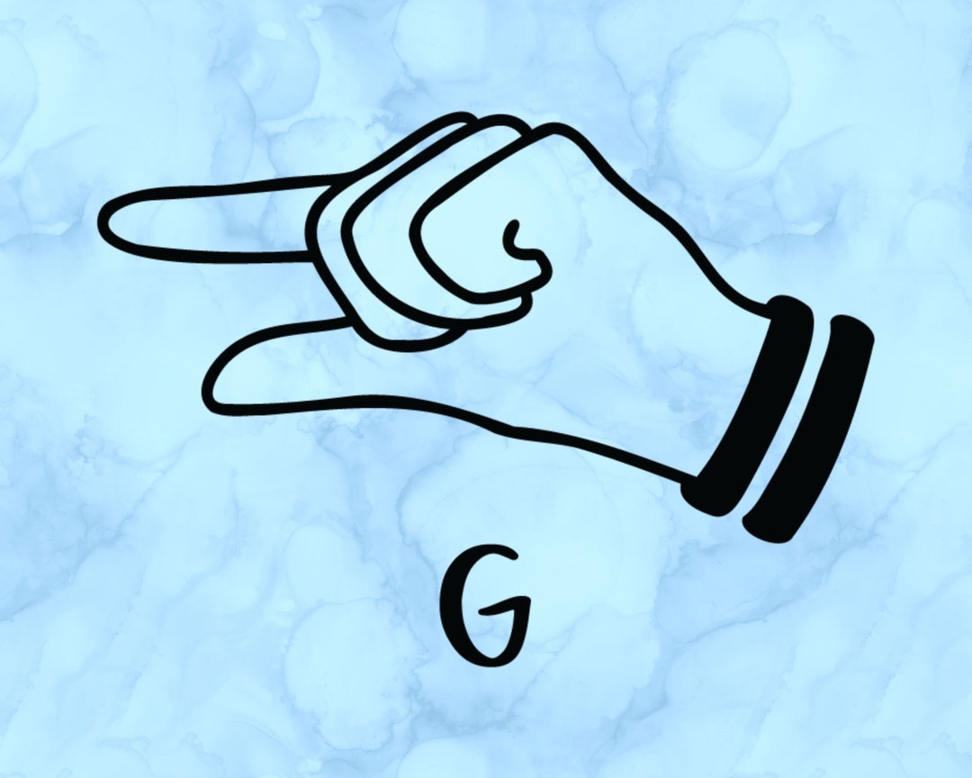 Sign Language Letter G Decal - Etsy