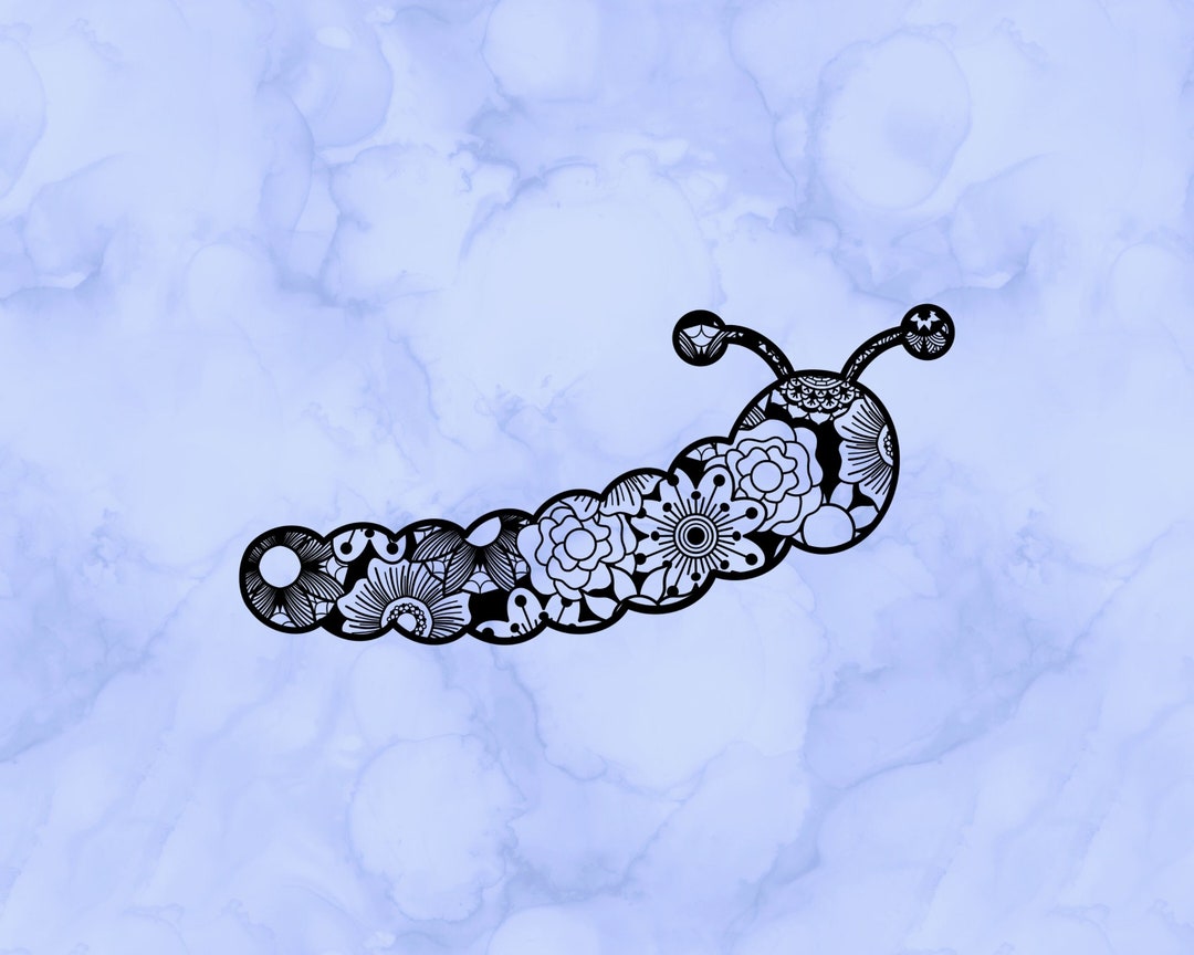 Caterpillar Zentangle Decal - Etsy