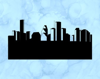 Houston Skyline Decal Sticker - Etsy