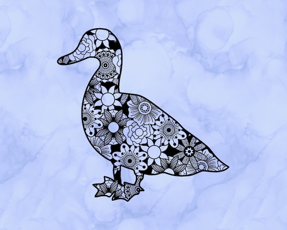 Duck zentangle decal | Etsy
