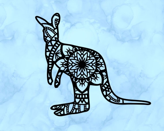 Kangaroo Zentangle Decal | Etsy