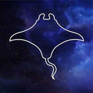 Manta Ray Outline Decal - Etsy