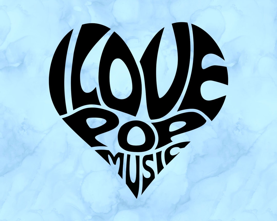 I Love Pop Music Decal - Etsy