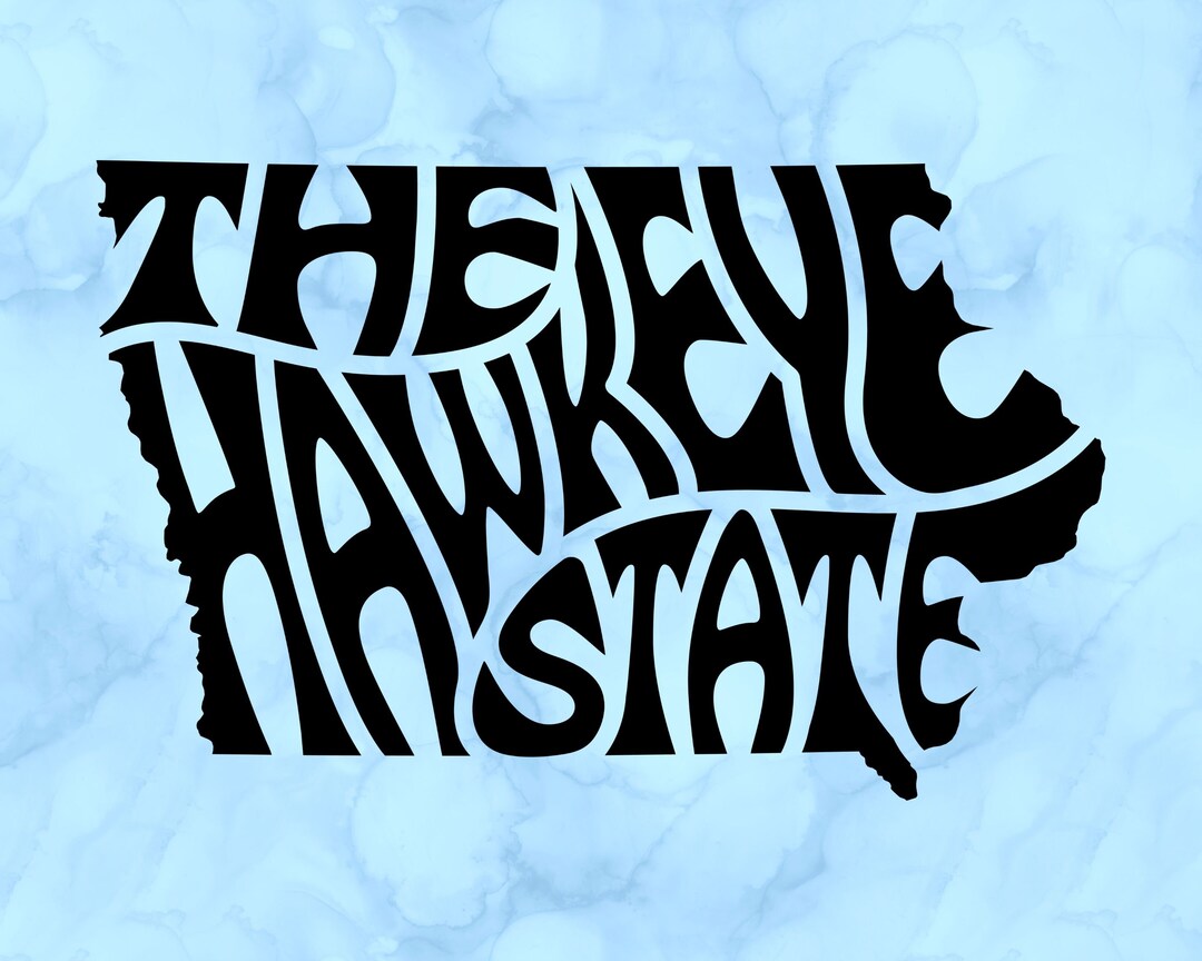 Iowa - the Hawkeye State Decal - Etsy