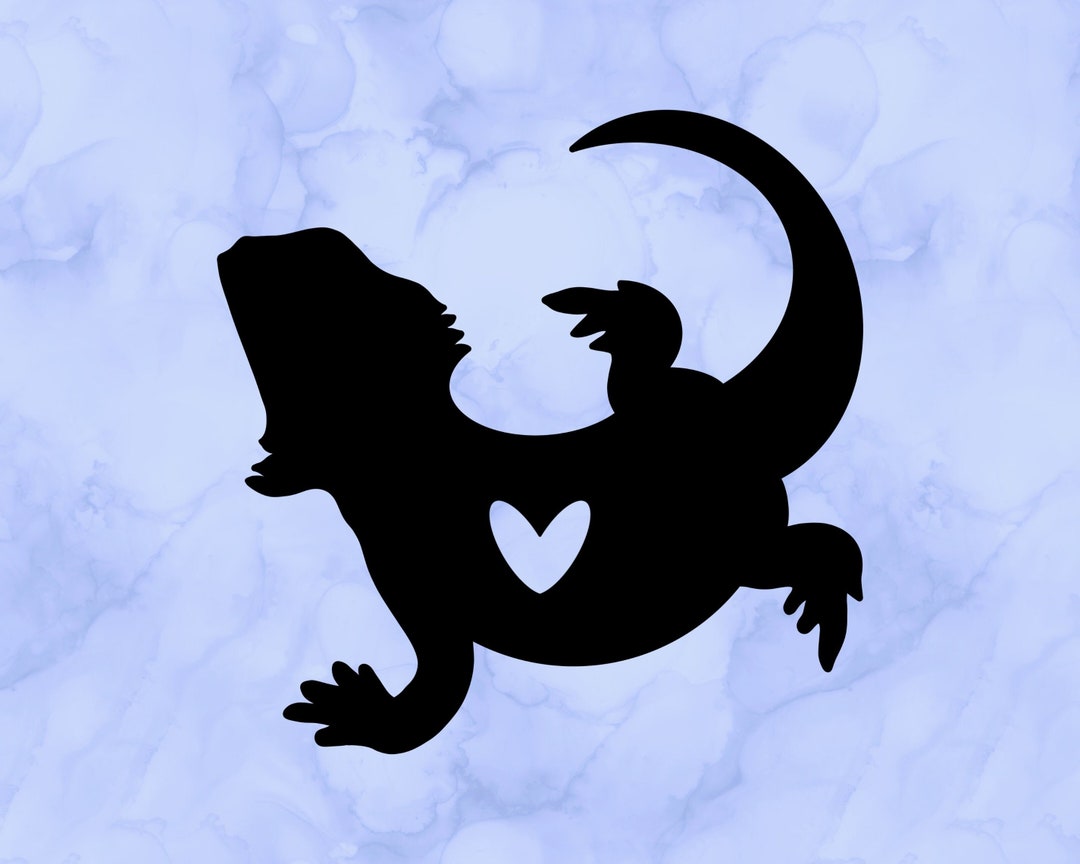 Bearded Dragon Heart Decal - Etsy