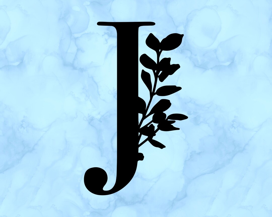 Foliage Letter J Decal - Etsy