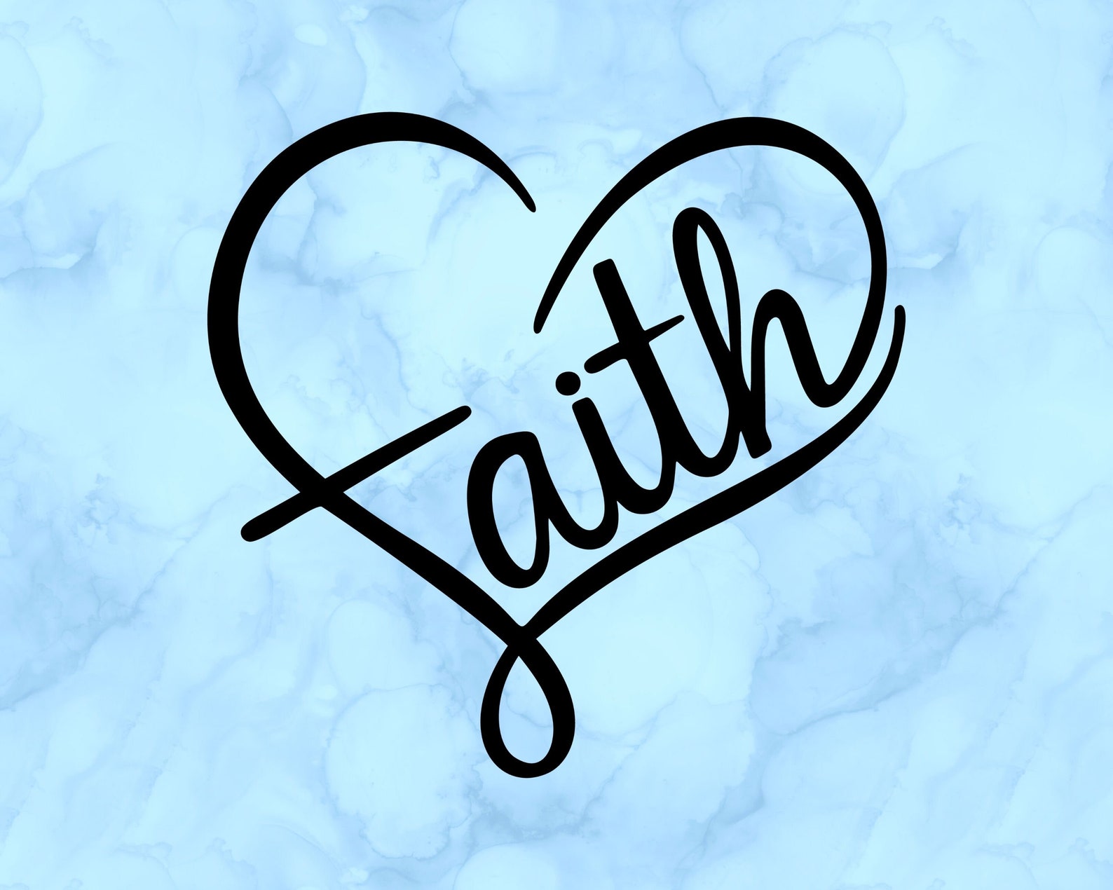 Faith heart decal | Etsy