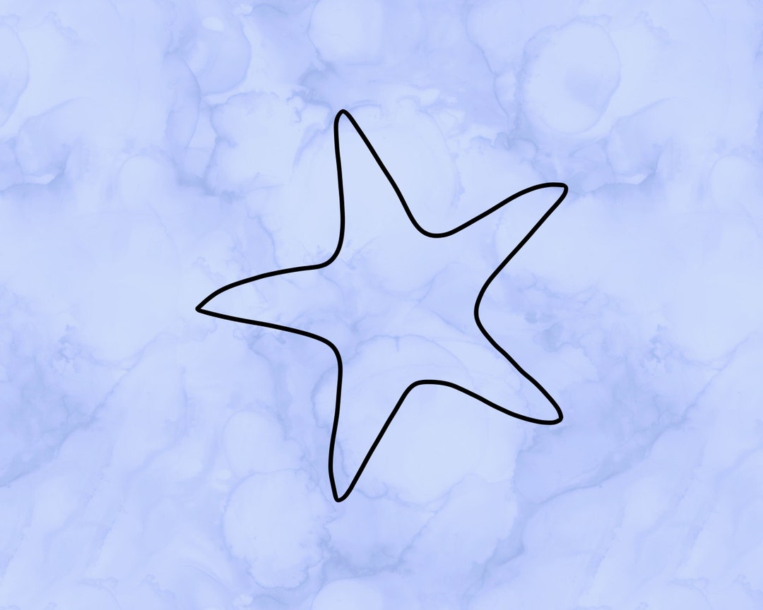 Starfish Outline Decal - Etsy
