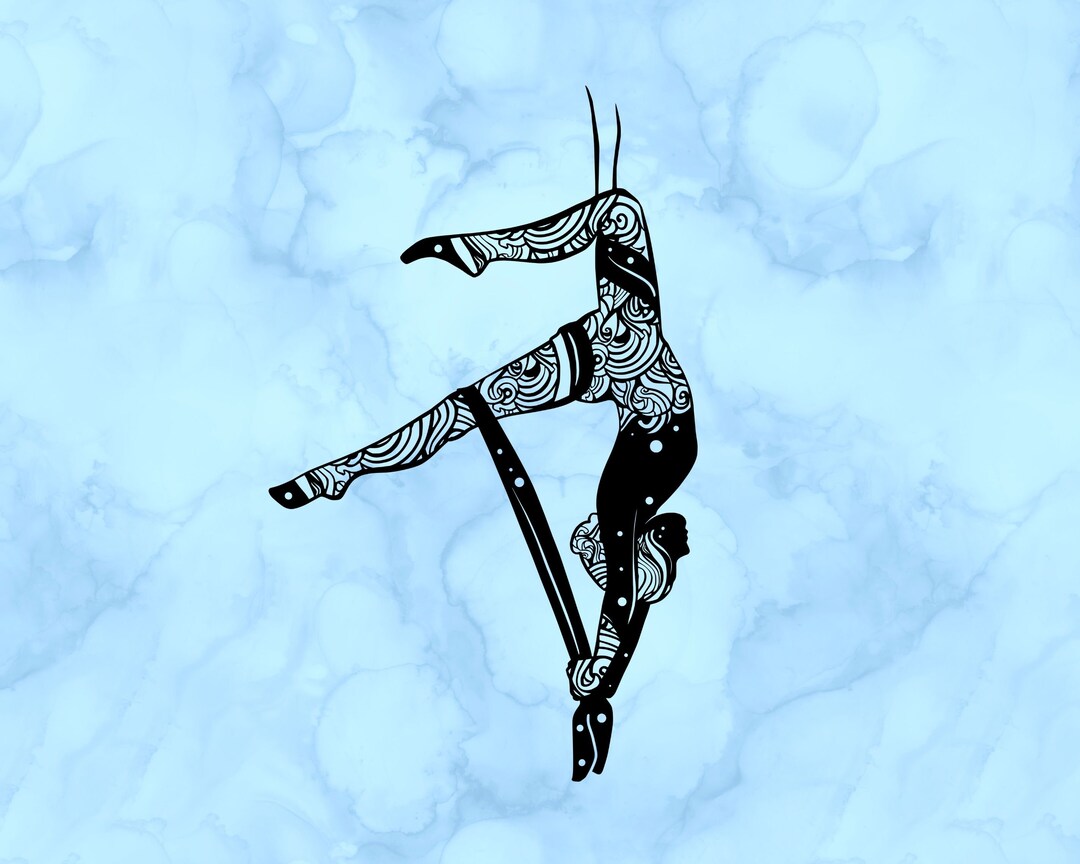 Aerial Silk Dancer Zentangle Decal - Etsy